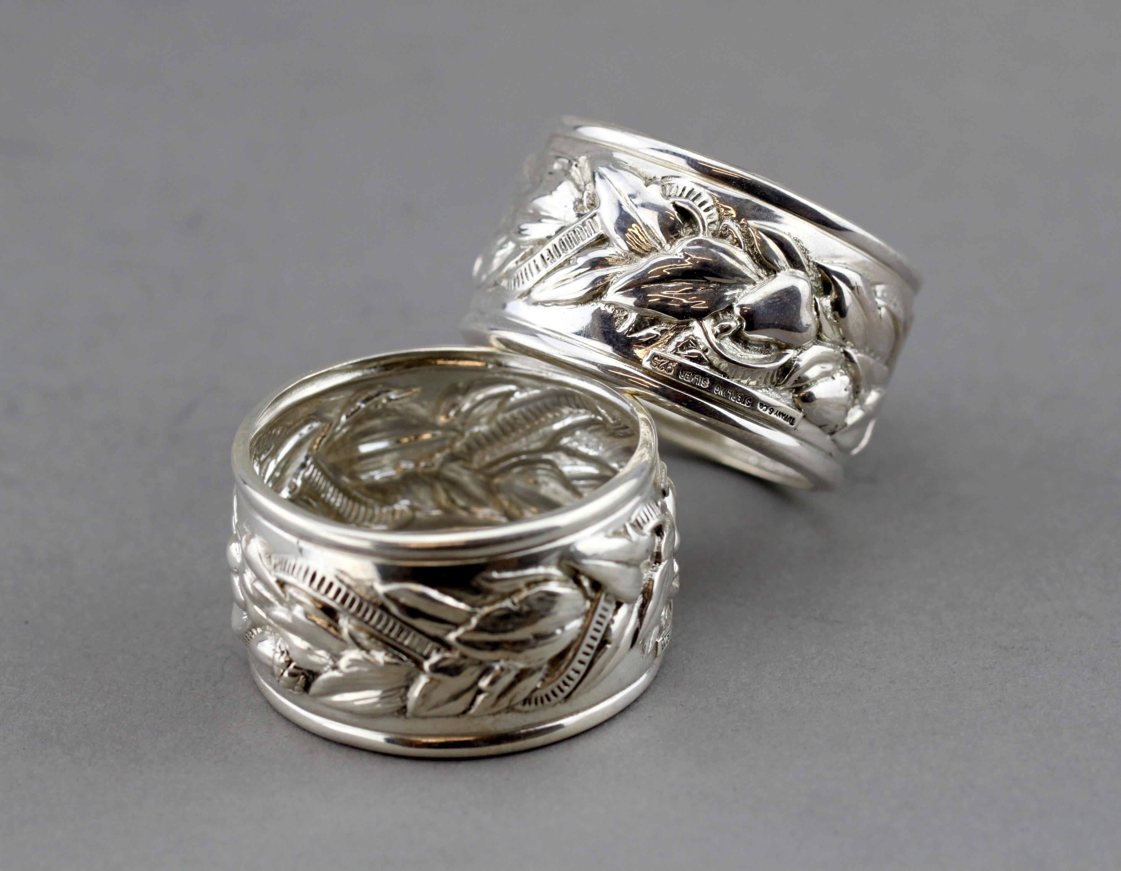 Tiffany and Co. Vintage Sterling Silver Set of 12 Napkin Rings at ...