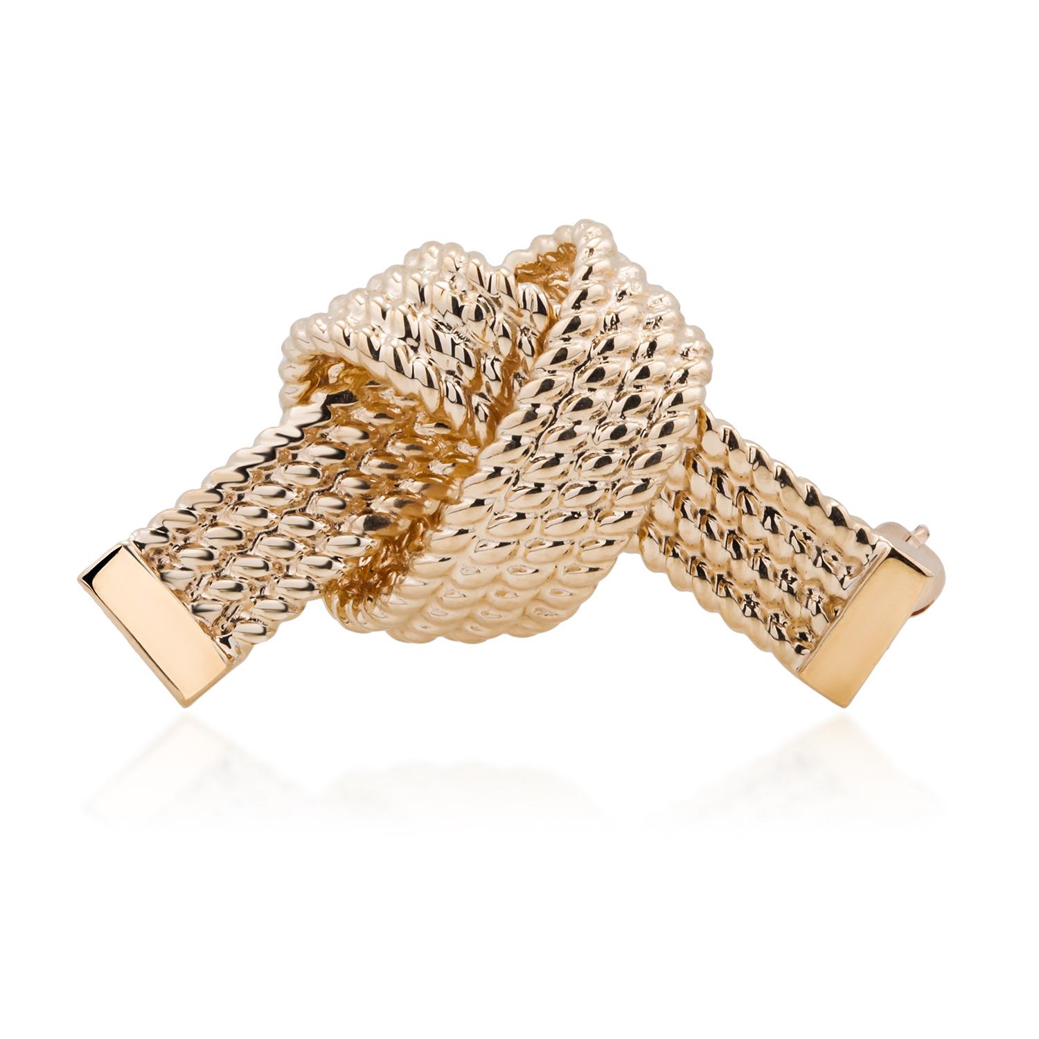 Tiffany Co Vintage Yellow Gold 4 Strand Rope Knotted Love Knot 1 Inch ...