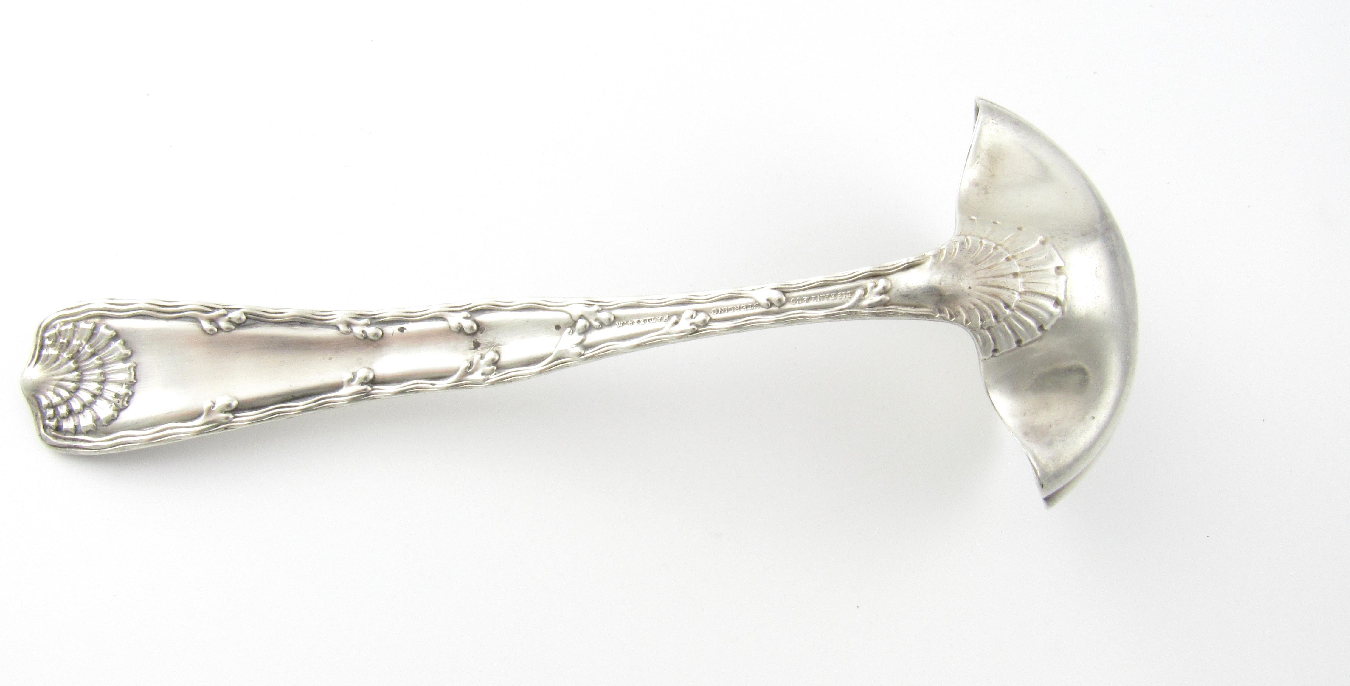 Tiffany and Co. Wave Edge Sterling Silver Ladle with Monogram at 1stDibs