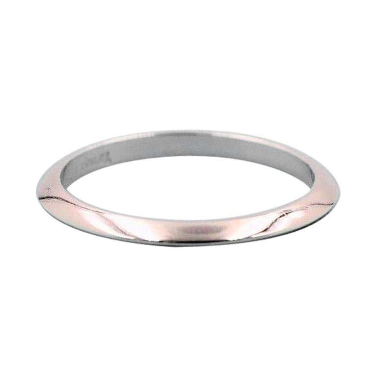 Tiffany and Co. Wedding Band Ring Knife Edge Design in Platinum 2 mm at ...