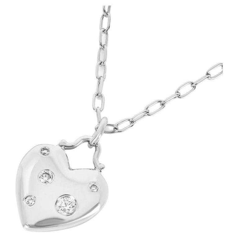 Tiffany and Co. White Gold Diamond Etoile Pendant For Sale at 1stDibs