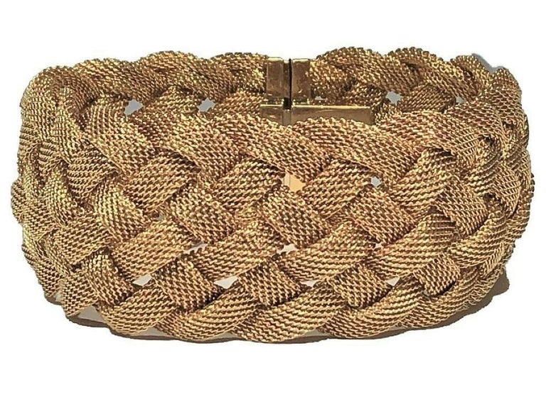 Tiffany and Co. Woven Gold Mesh Bracelet at 1stDibs