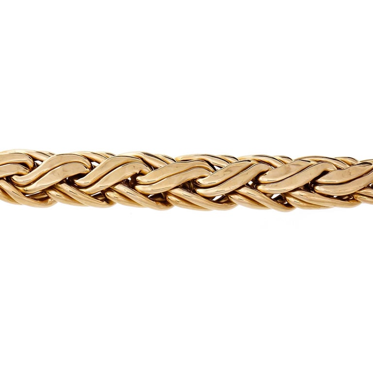 Tiffany and Co. Woven Graduated Link Gold Necklace at 1stDibs | tiffany ...