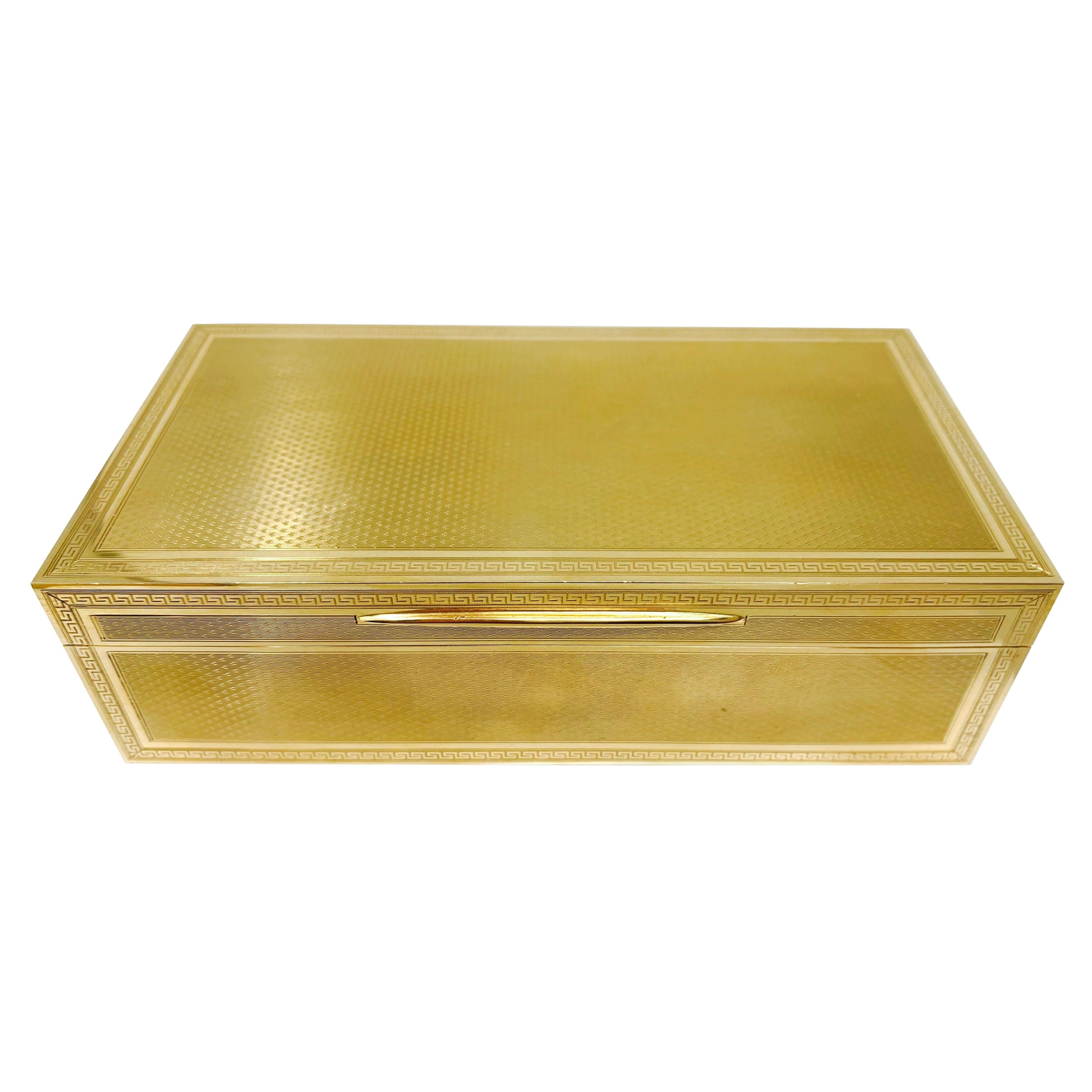 Tiffany and Co. Yellow Gold Jewelry Box For Sale at 1stDibs