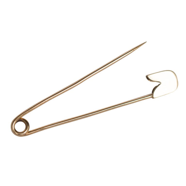 Tiffany and Co. Yellow Gold Safety Baby Pin For Sale at 1stDibs
