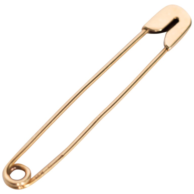 Tiffany and Co. Yellow Gold Safety Baby Pin For Sale at 1stDibs