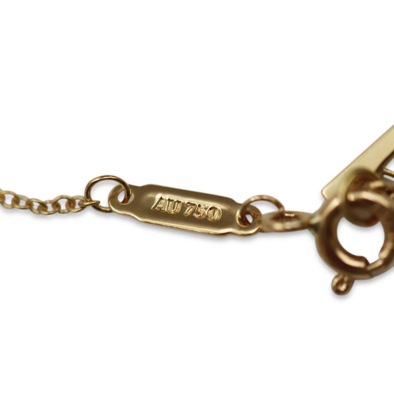 Tiffany and Co. Yellow Gold Smile Pendant Necklace at 1stDibs