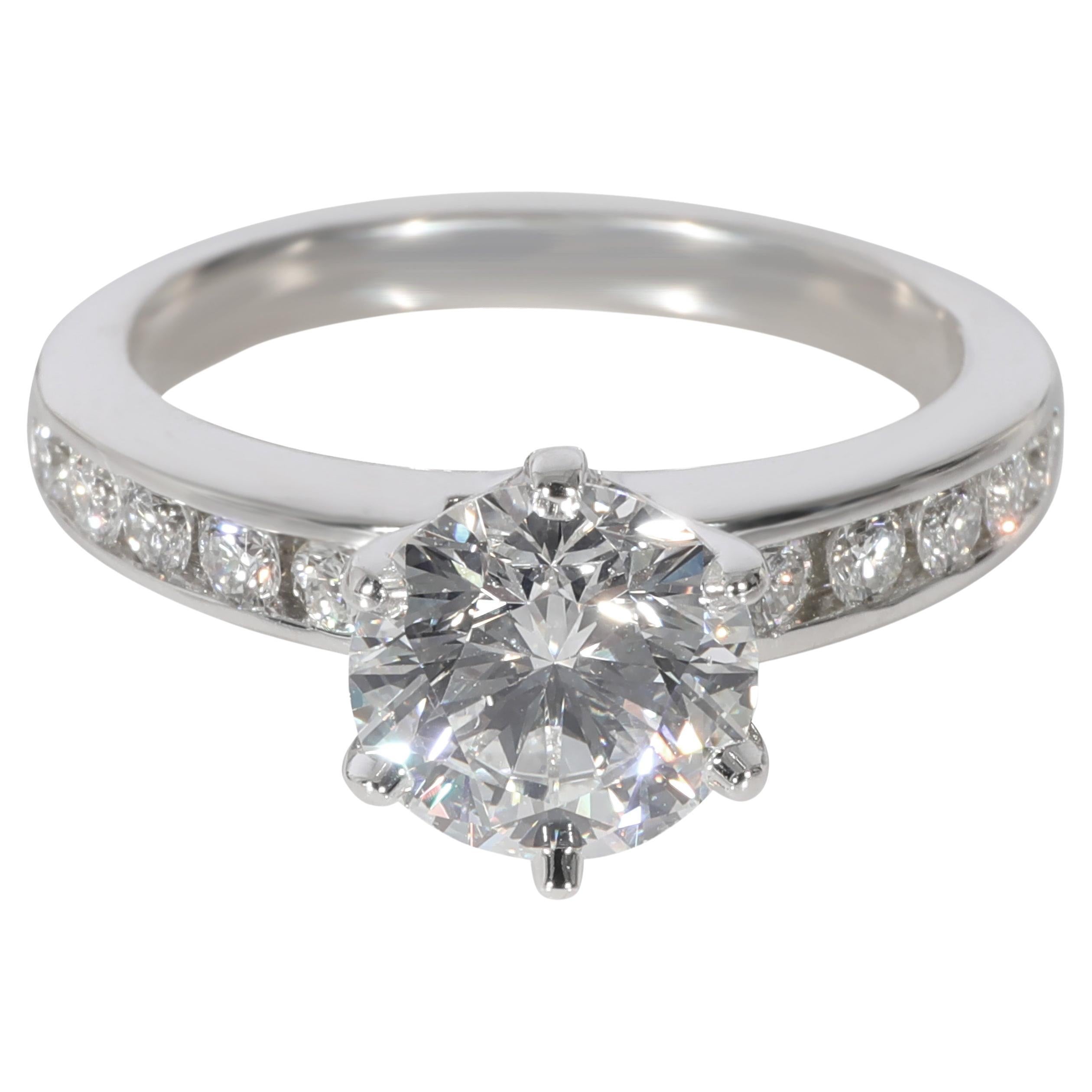 Tiffany and Co.Channel Diamond Engagement Ring in Platinum E VS2 1.88 ...