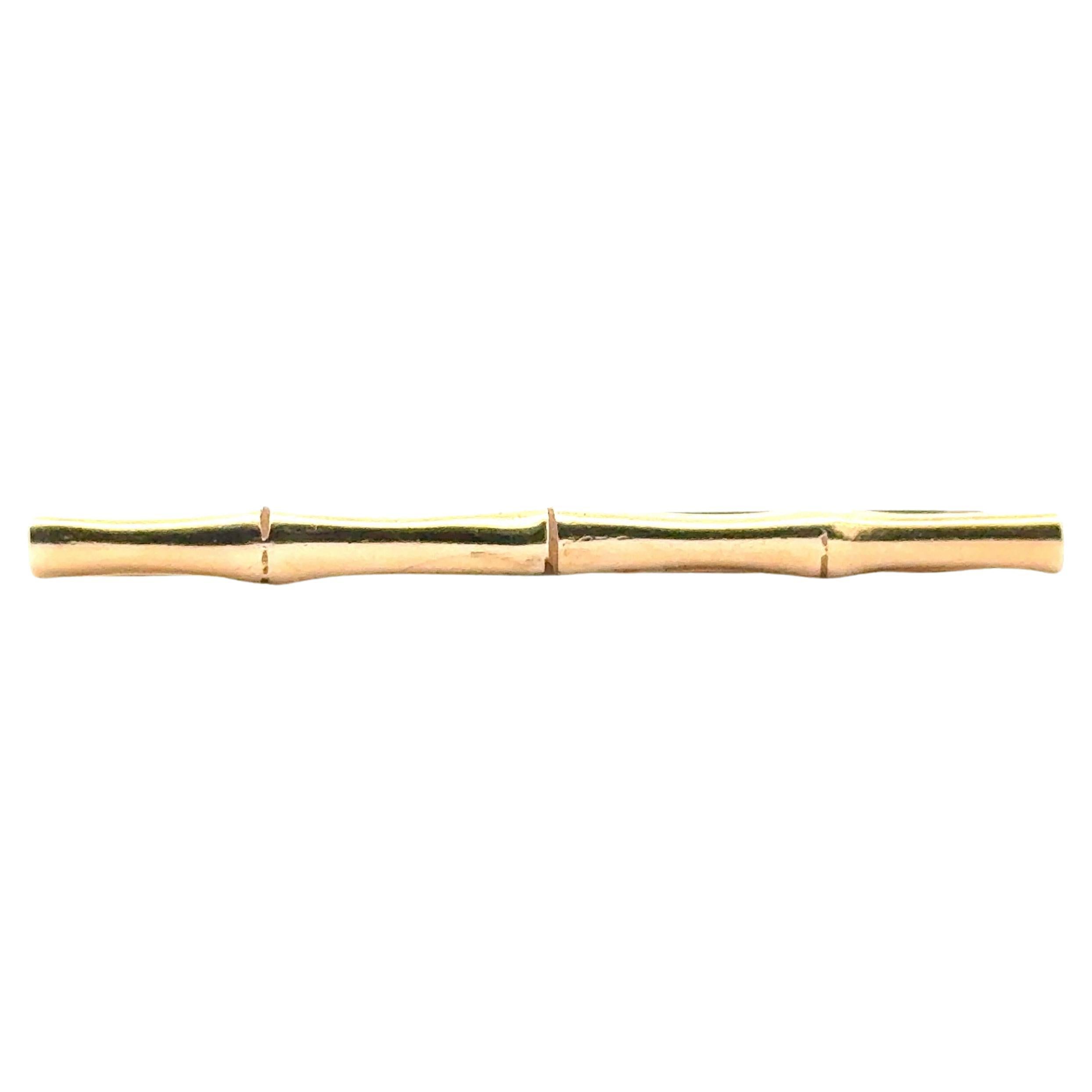 Tiffany and Co 14 Karat Yellow Gold Tie / Money Clip with Sapphire ...
