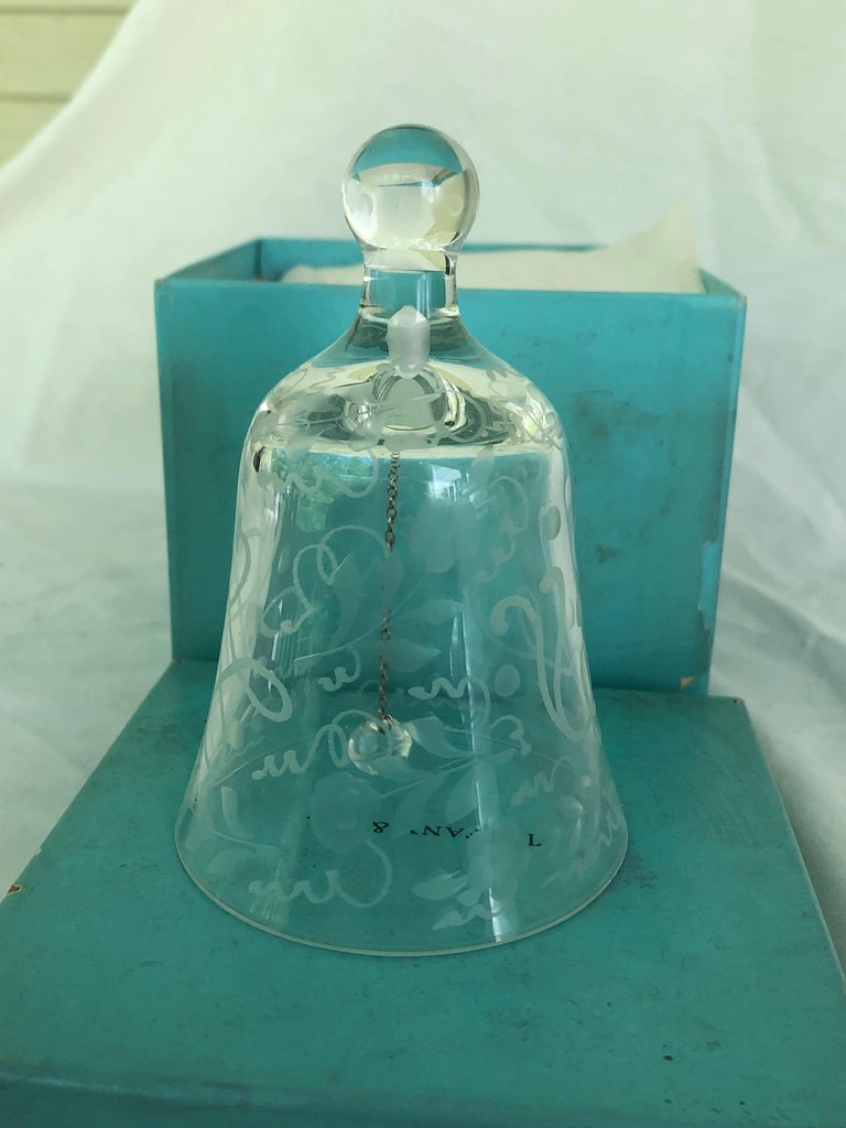 Tiffany and Company Etched Glass Dining Room Service Bell For Sale at ...