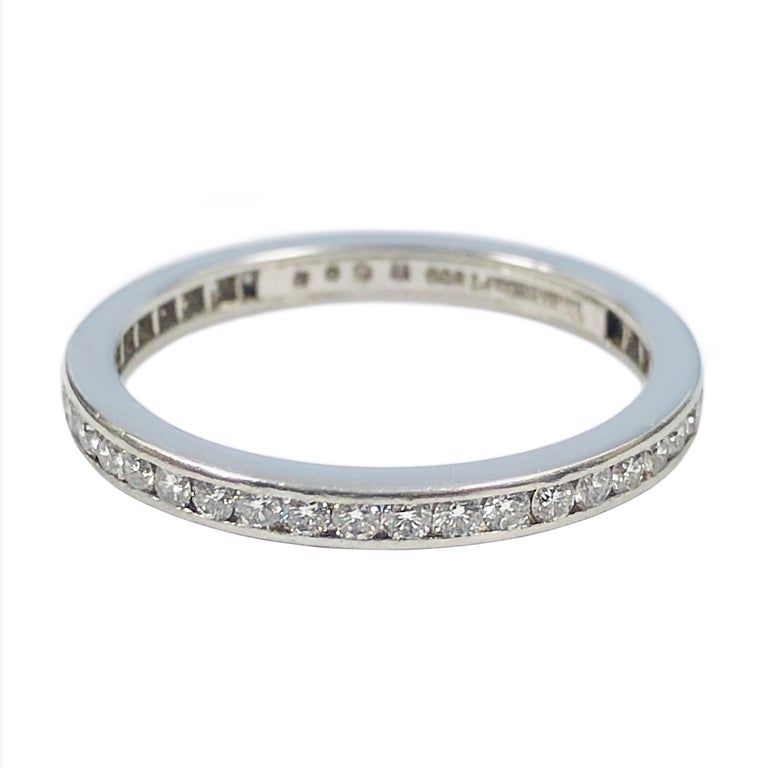 Tiffany and Co. Platinum and Diamond Eternity Band Ring at 1stDibs