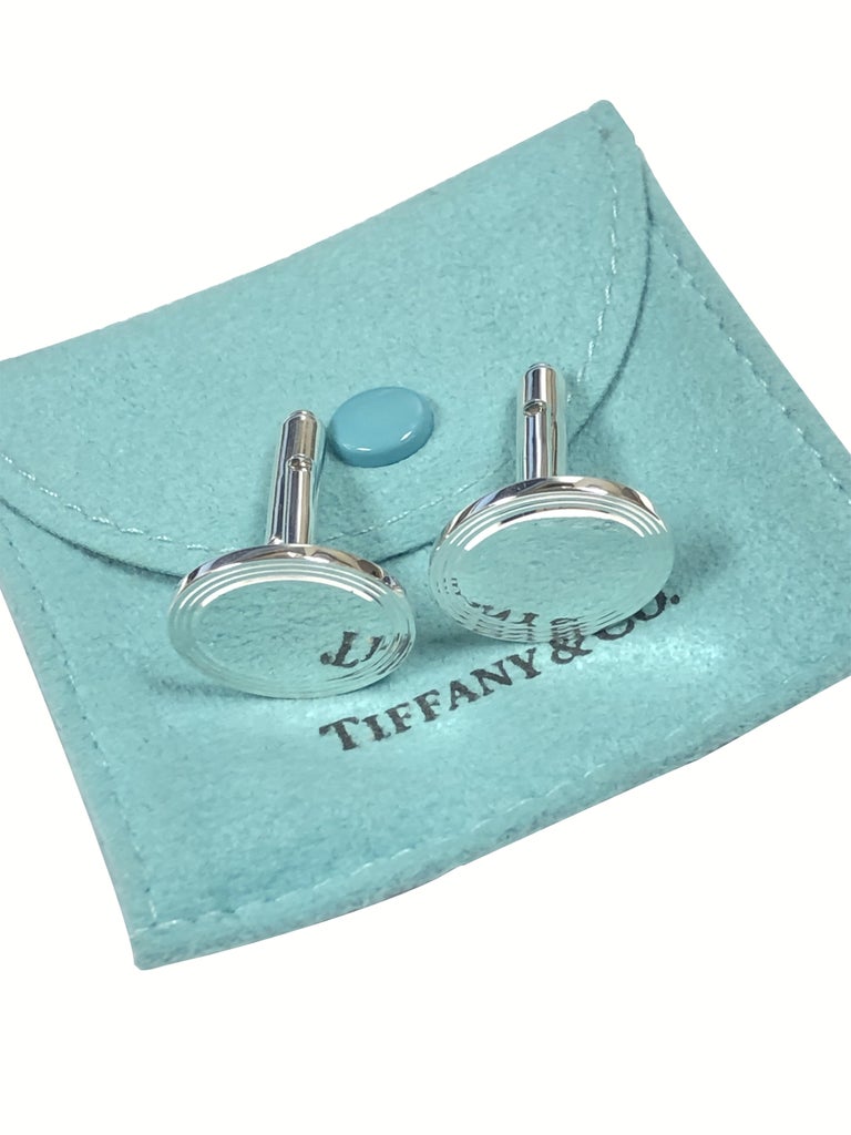 Tiffany and Co. Sterling Silver Cufflinks at 1stDibs | tiffany engraved ...