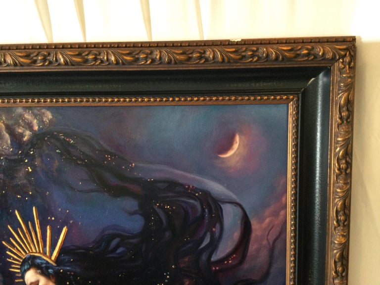 Tiffany Dae "Madonna" Modern Surrealist Oil Painting Signed For Sale at ...