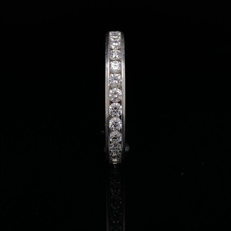 Tiffany and Co. Diamond Full Eternity Ring Platinum For Sale at 1stDibs