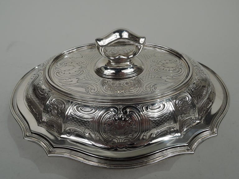 Tiffany Edwardian Modern Classical Sterling Silver Oval Serving Bowl ...