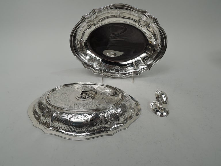 Tiffany Edwardian Modern Classical Sterling Silver Oval Serving Bowl ...