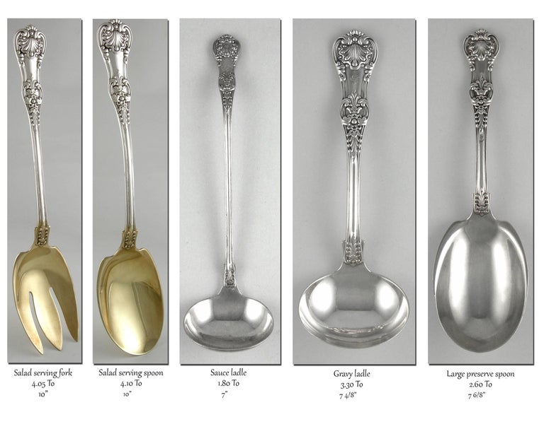 Tiffany English King 246 Piece Sterling Flatware Set, 1875-1891 For ...