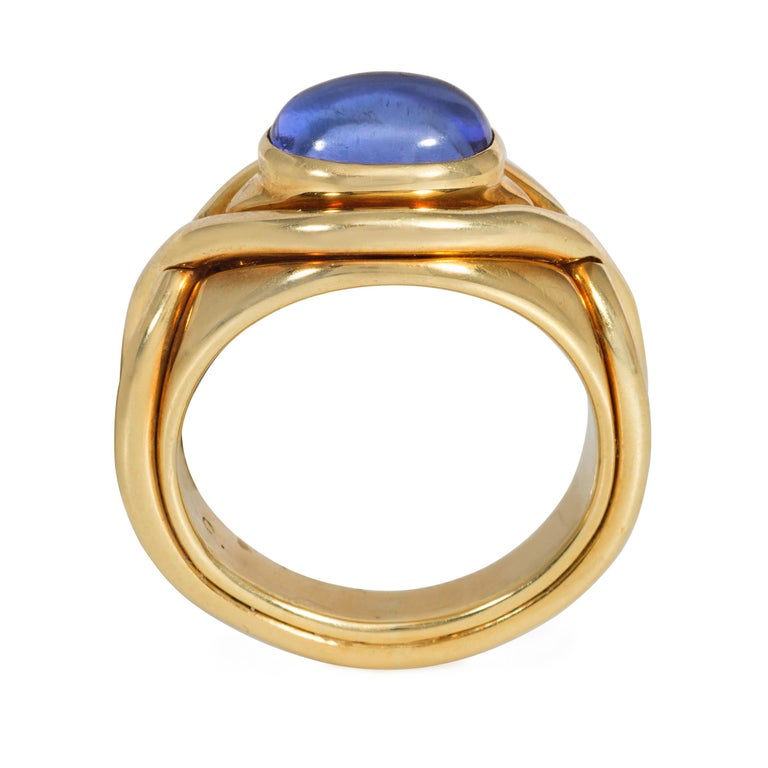 Tiffany and Co. Estate Gold and Cabochon Tanzanite Ring of Wrapped ...