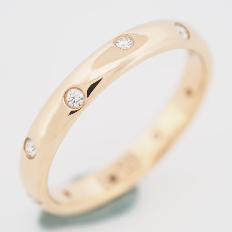 Tiffany and Co. Etoile 10 Diamonds Band Ring Rose Gold For Sale at 1stDibs