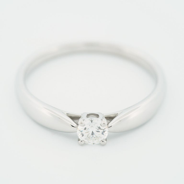 Tiffany Harmony 0.21ct Solitaire Diamond Ring PT950 For Sale at 1stDibs
