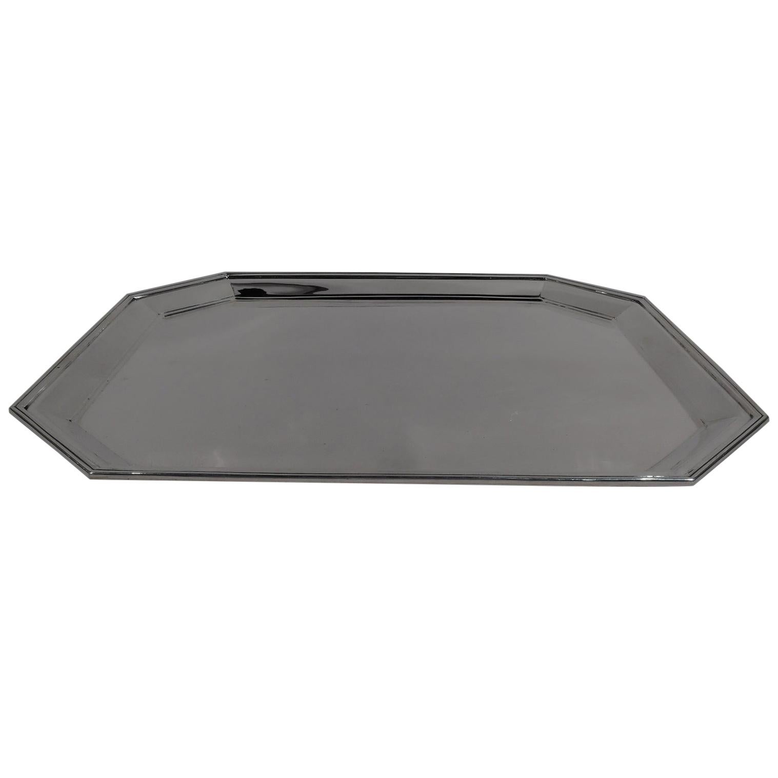 Tiffany Large and Modern Sterling Silver Serving Tray For Sale at 1stDibs