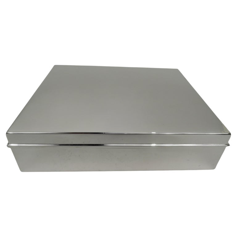 Tiffany Large and Heavy Midcentury Modern Sterling Silver Box For Sale ...