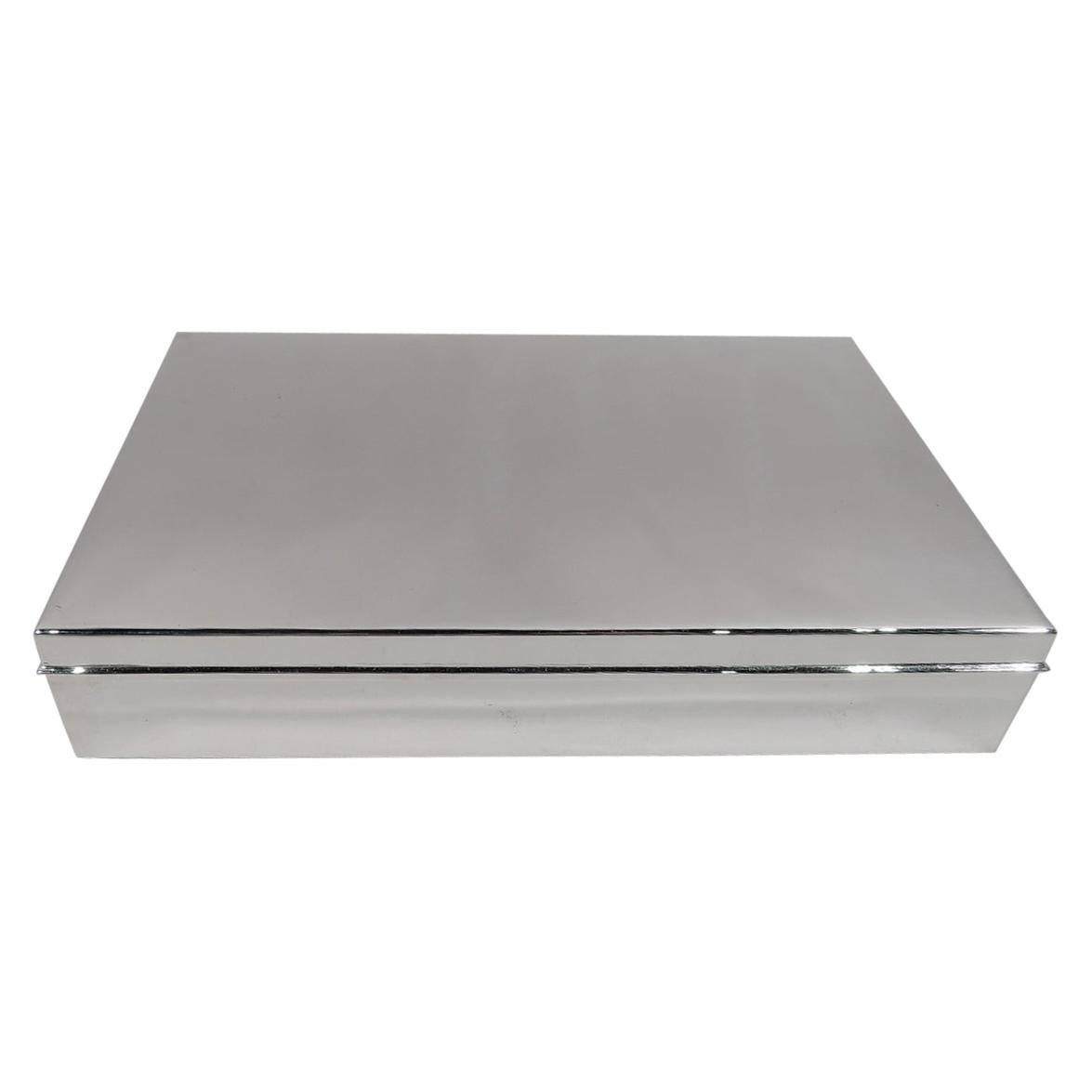 Tiffany and Co. Large and Heavy Sterling Silver Desk Box For Sale at ...