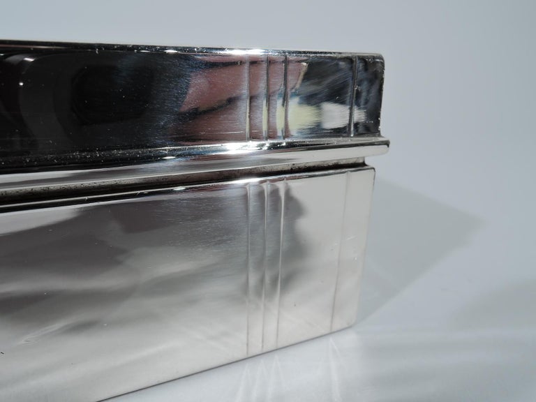 Tiffany Long and Modern Sterling Silver Jewelry Box For Sale at 1stDibs