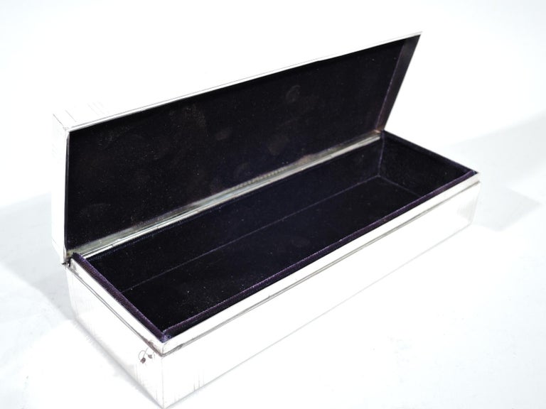 Tiffany Long and Modern Sterling Silver Jewelry Box For Sale at 1stDibs