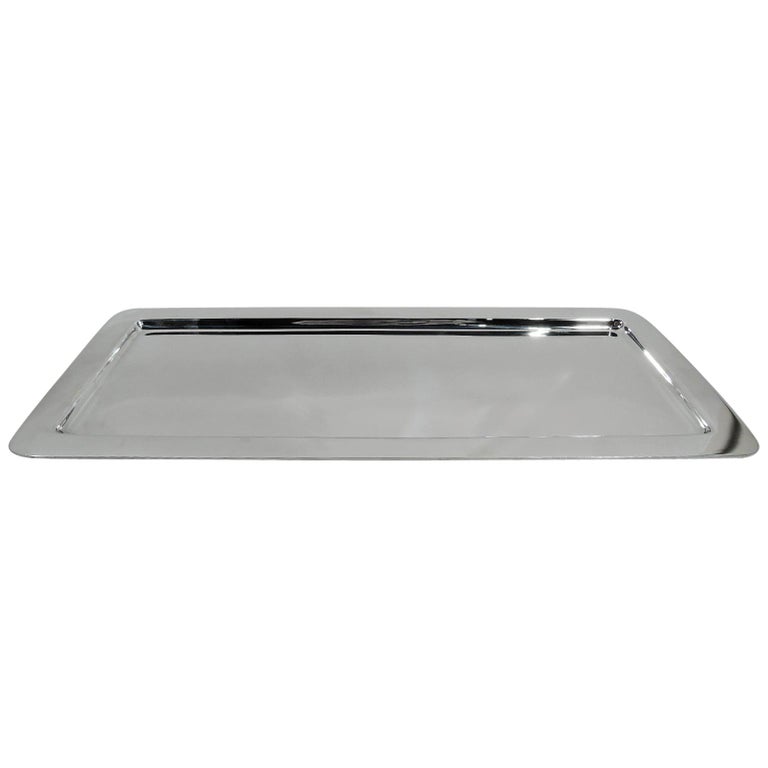 Tiffany Mid-Century Modern Sterling Silver Rectangular Bar Tray For ...