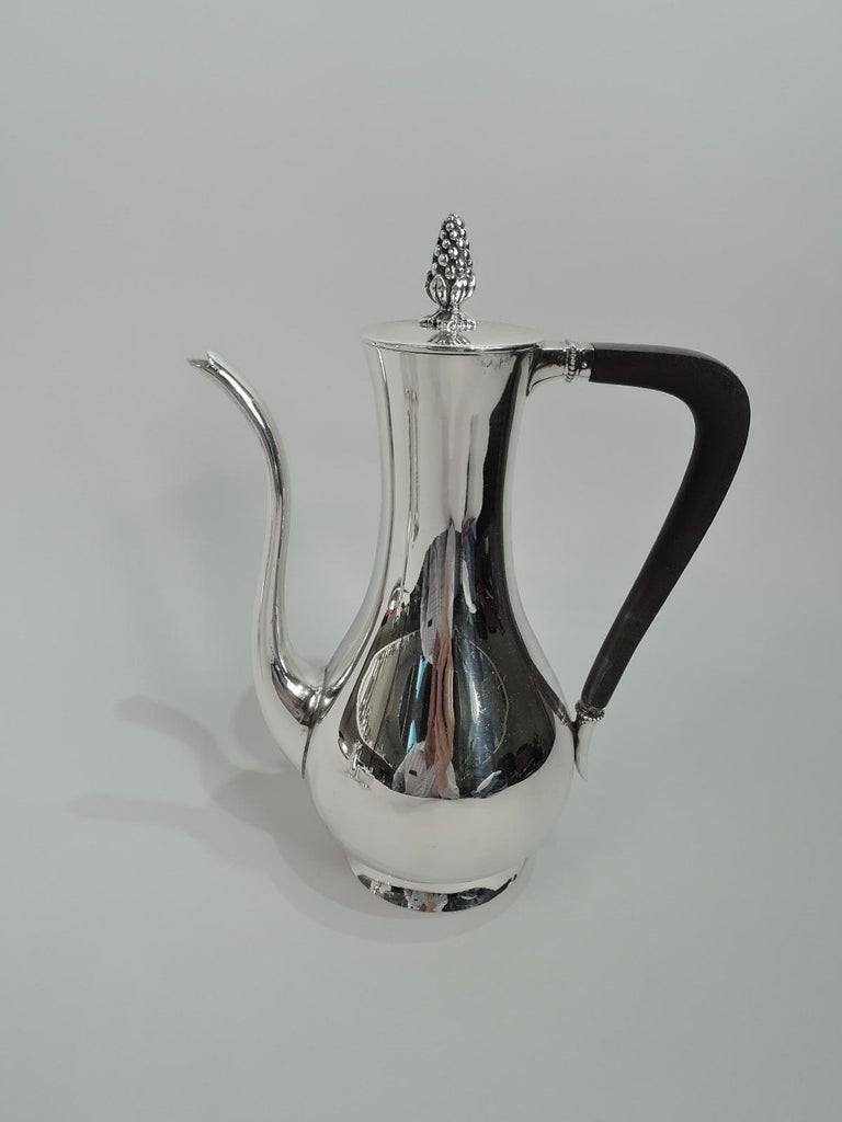 Tiffany Midcentury Modern Berry Sterling Silver 3-Piece Coffee Set For ...
