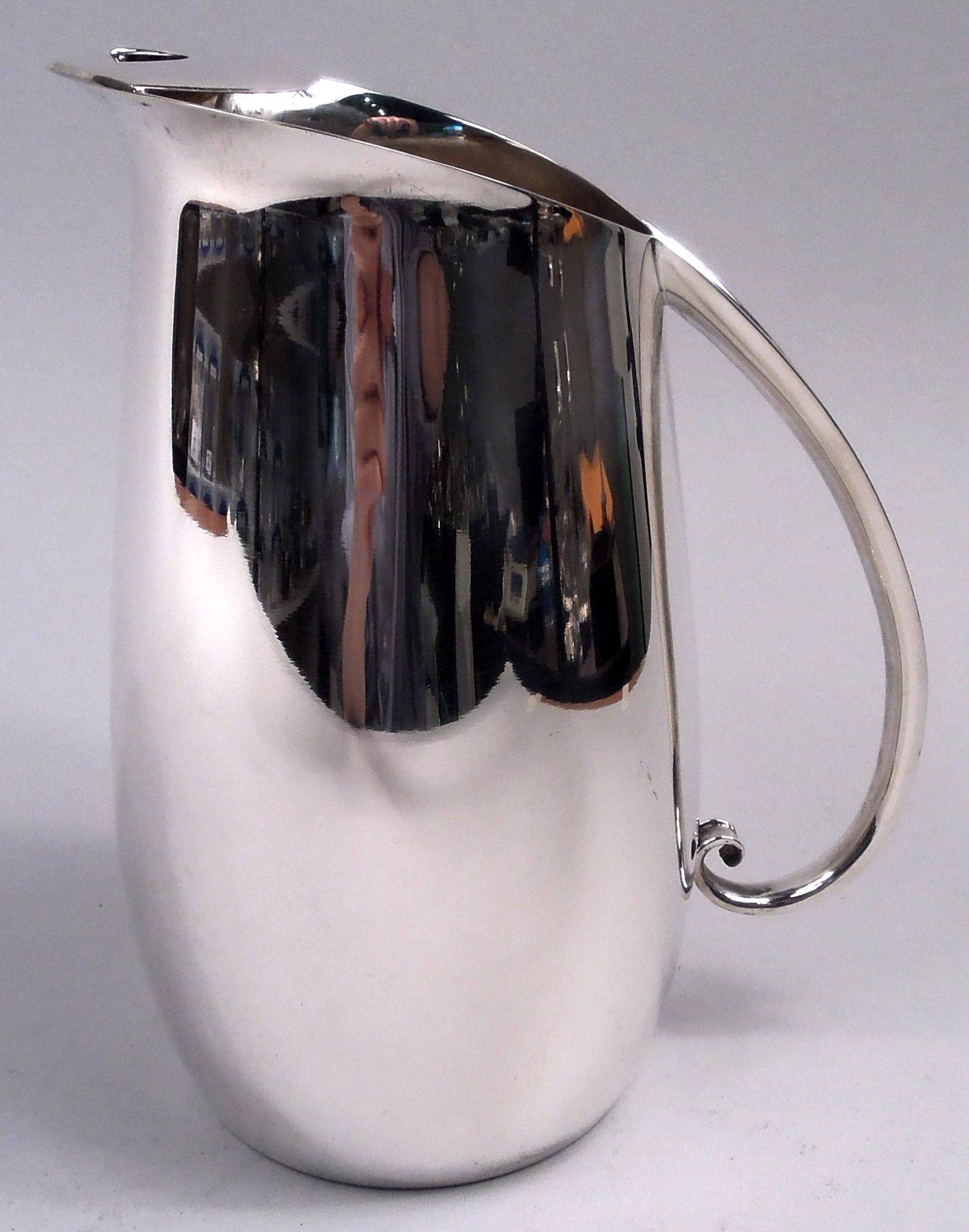 Tiffany Midcentury Modern Sterling Silver Bar Pitcher For Sale at 1stDibs