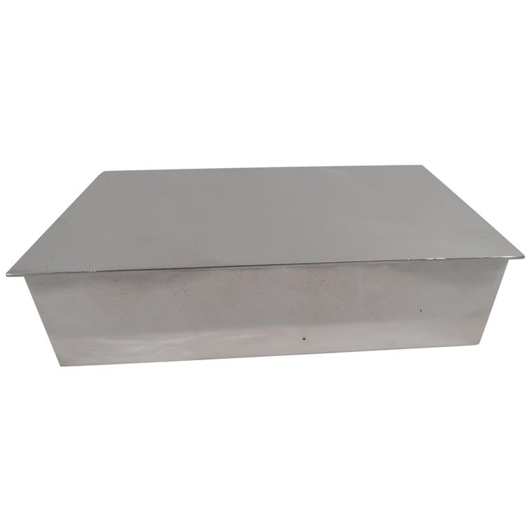 Tiffany and Co. Midcentury Modern Sterling Silver Box For Sale at 1stDibs