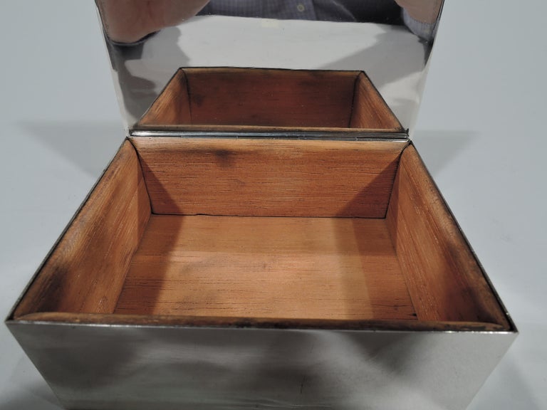 Tiffany Modern and Compact Sterling Silver Box For Sale at 1stDibs