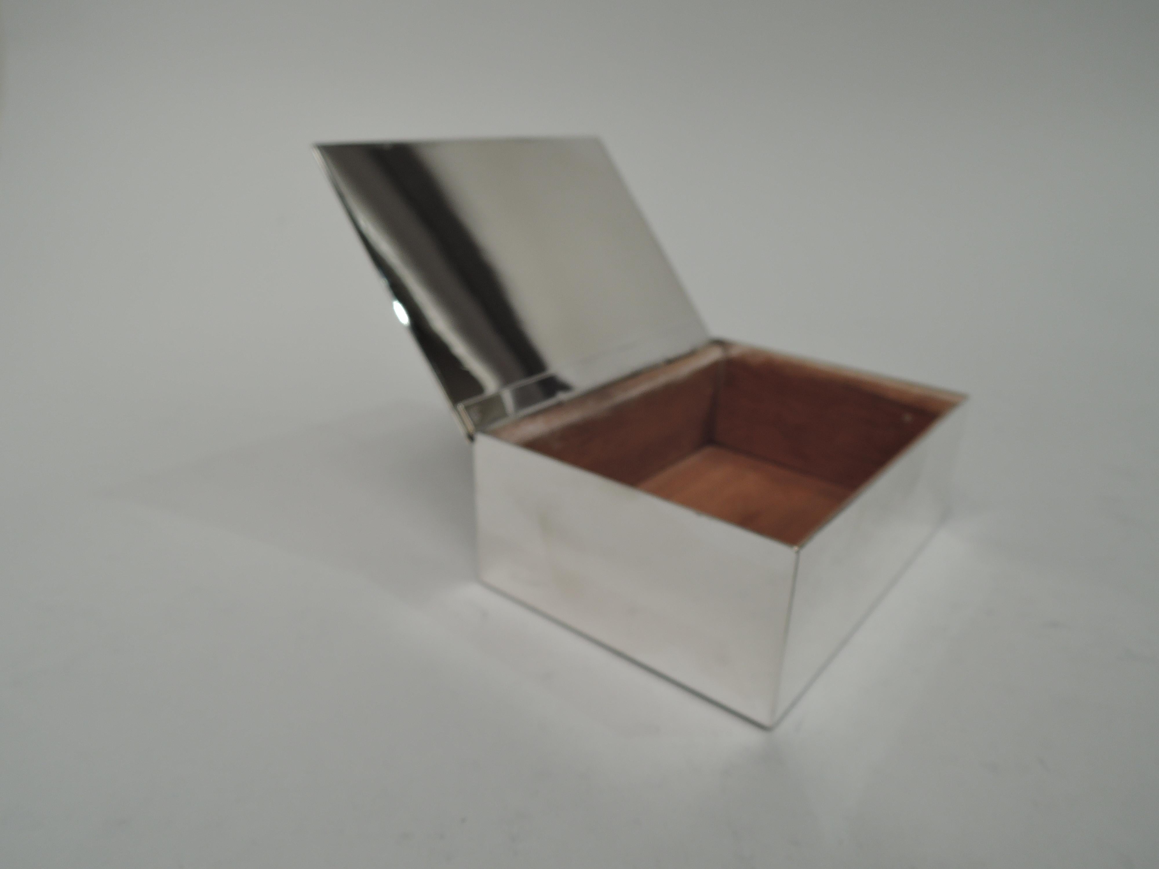 Tiffany Modern Sterling Silver Box with World Map For Sale at 1stDibs