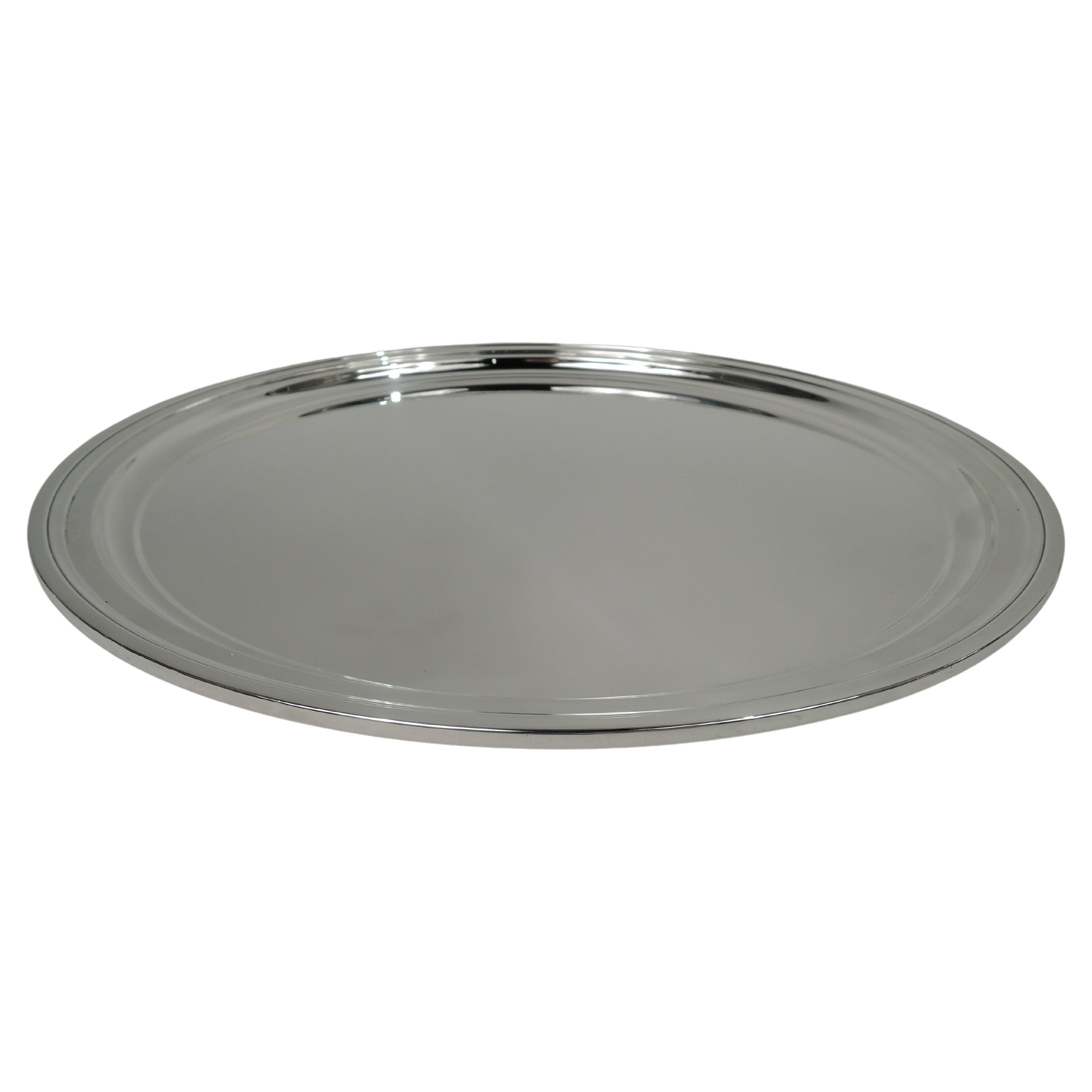 Tiffany Modern Sterling Silver Classic 12-Inch Serving Tray For Sale at ...