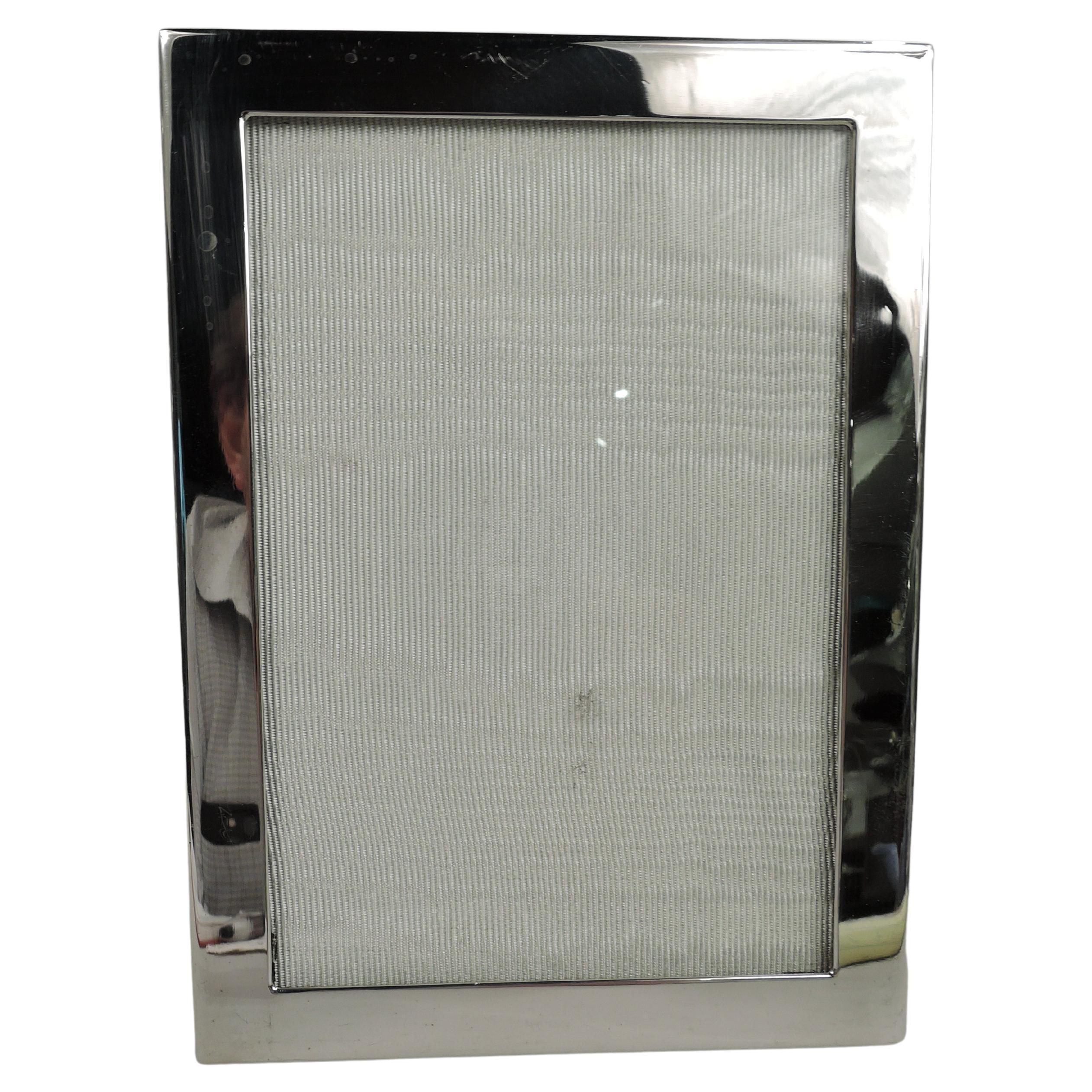 Very Large Tiffany Modern Sterling Silver Picture Frame For Sale at 1stDibs