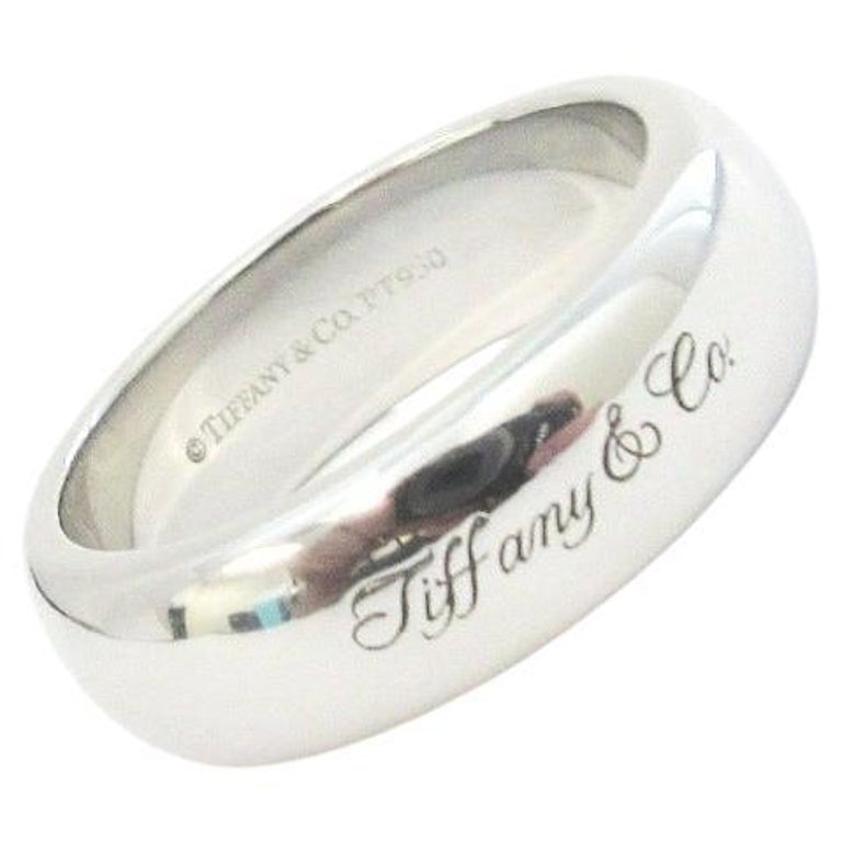Tiffany Notes Platinum Lucida Wedding Band Ring 6 For Sale at 1stDibs