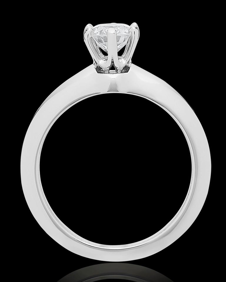 Tiffany Platinum single stone/Solitaire round brilliant 0.69ct H IF ...