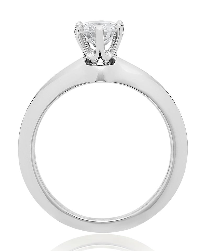 Tiffany Platinum Single Stone/Solitaire Round Brilliant 0.69Ct H IF ...