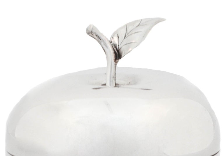 Tiffany Sterling Silver Apple Jar For Sale at 1stDibs