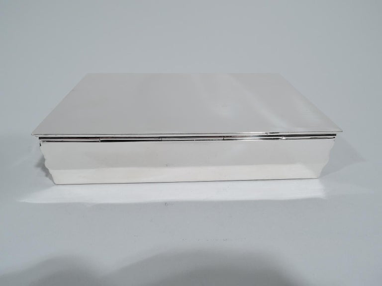 Tiffany Sterling Silver Box with Bold Wave Edge Ornament For Sale at ...