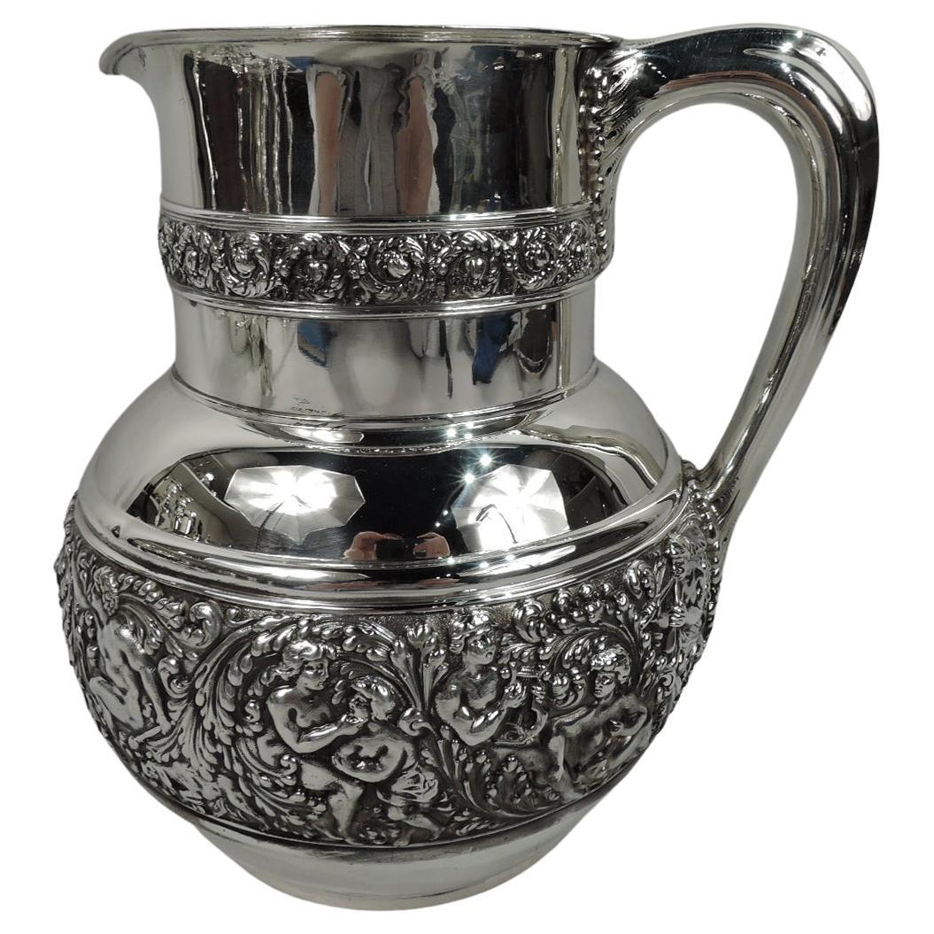 Tiffany Chrysanthemum Sterling Silver Pitcher For Sale at 1stDibs