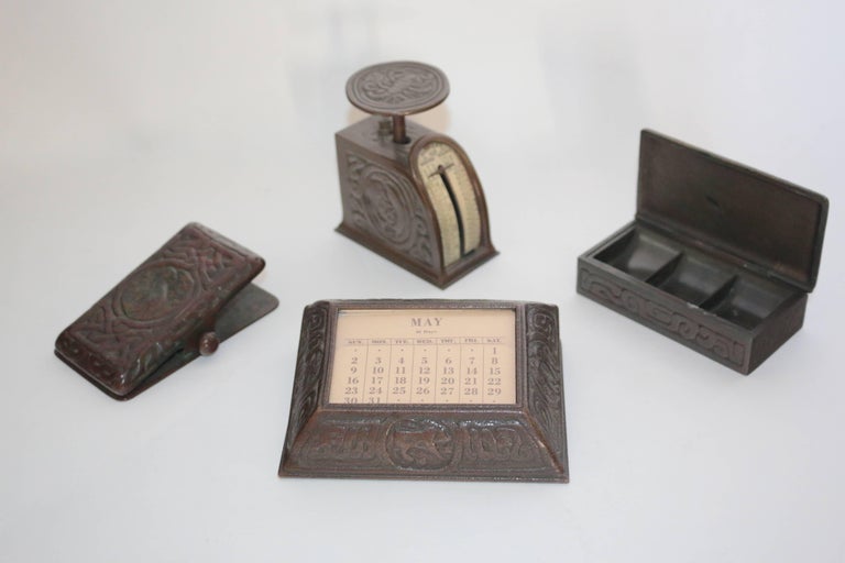 Tiffany Studio Zodiac Complete Desk Set of 14 Pieces at 1stDibs