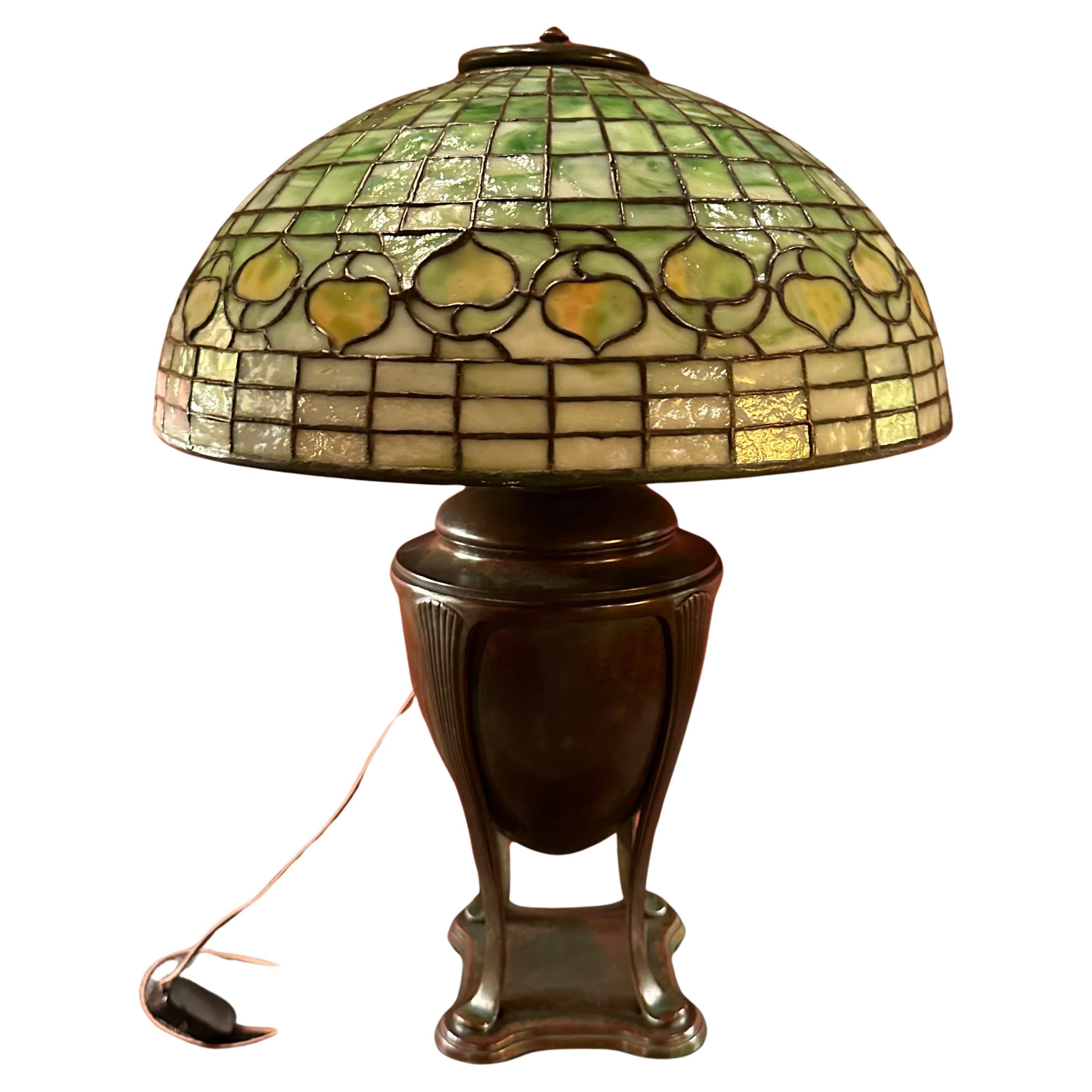 Tiffany Studios 16” Acorn Table Lamp For Sale at 1stDibs
