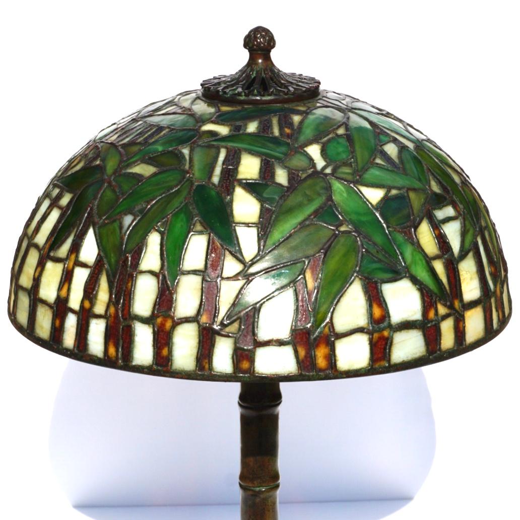 Tiffany Studios Bamboo Table Lamp For Sale at 1stDibs