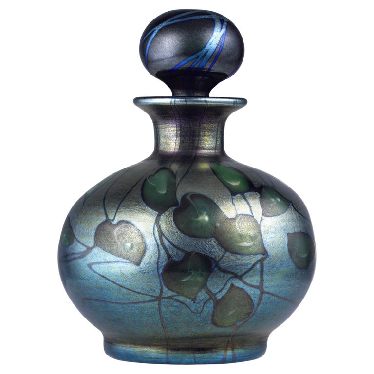 Tiffany Studios Favrile Glass Perfume Bottle For Sale at 1stDibs
