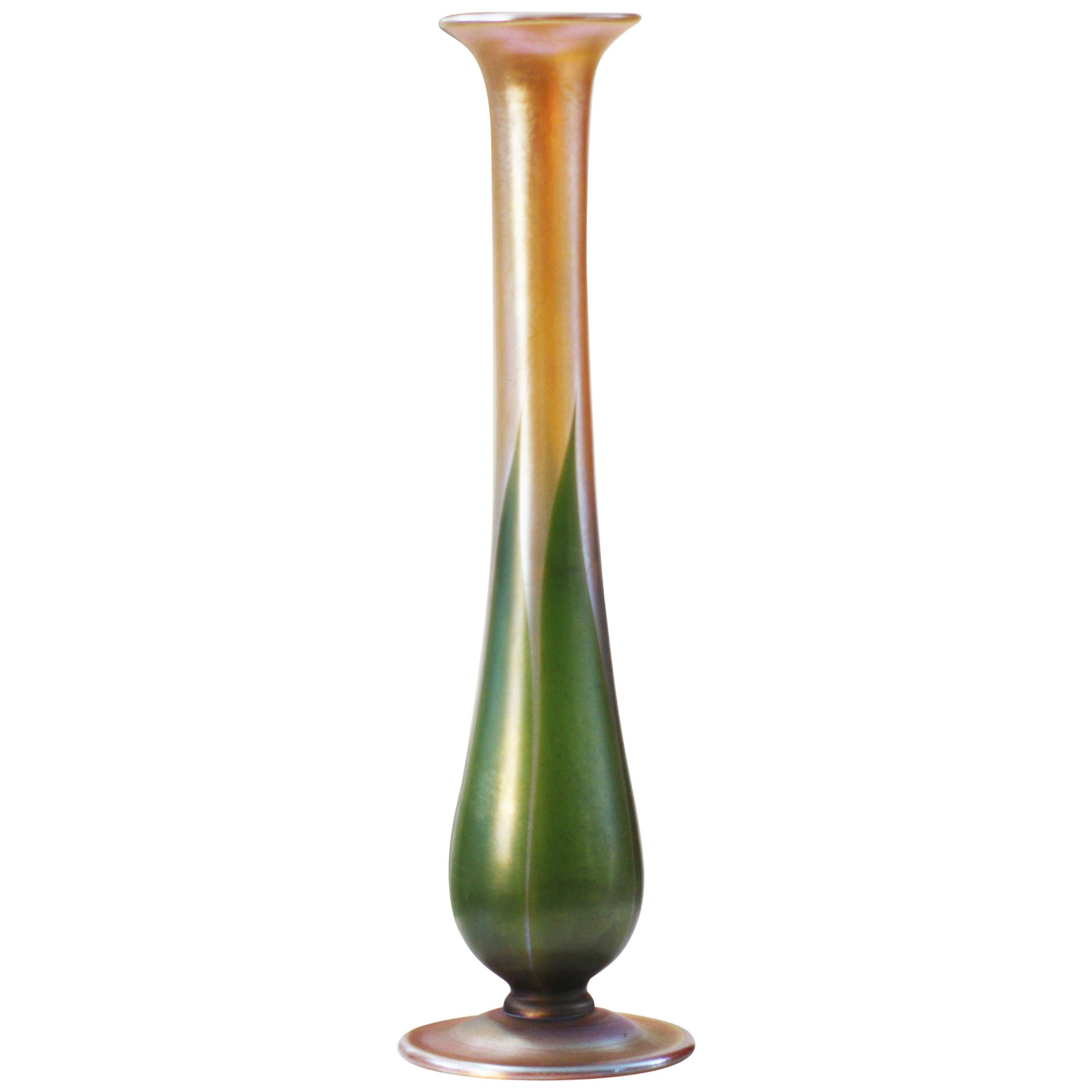 Very Fine Tiffany, Favrile Glass Floriform Vase Tiffany Studios For ...