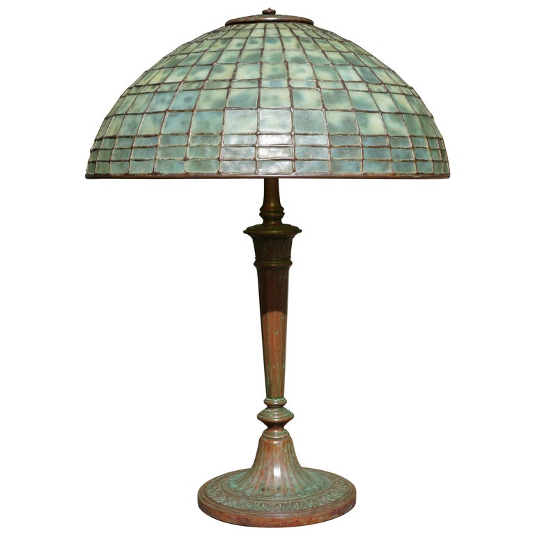 Tiffany Studios Geometric Table Lamp at 1stDibs | tiffany accent table ...