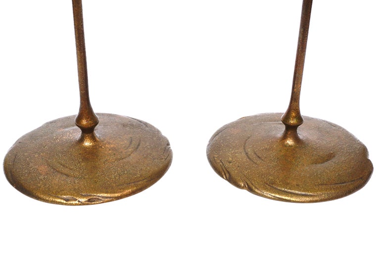 Tiffany Studios Gilt Bronze Puddle Candlesticks at 1stDibs | tiffany ...